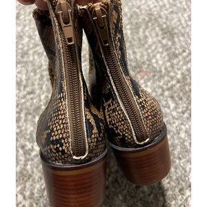 Chelsea & Violet | Shoes | Lucy Snakeskin Embossed Leather Ankle Boots ...